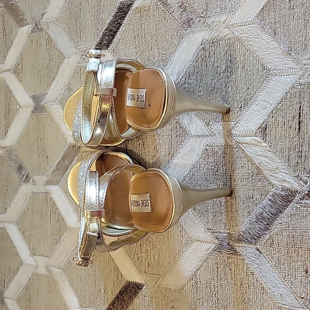 Steve Madden Ritter Stilettos Gold Glitter Rhinestone… - Gem